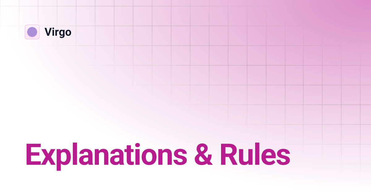 Explanations & Rules | Virgo